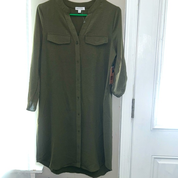 Sweet Envy | Tops | Sweet Envy Vestido Con Botones Enfrente Color Verde ...
